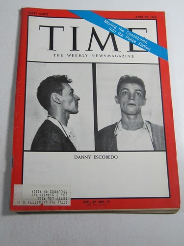 Time Magazine- April 29, 1966- Danny Escobedo | eBay