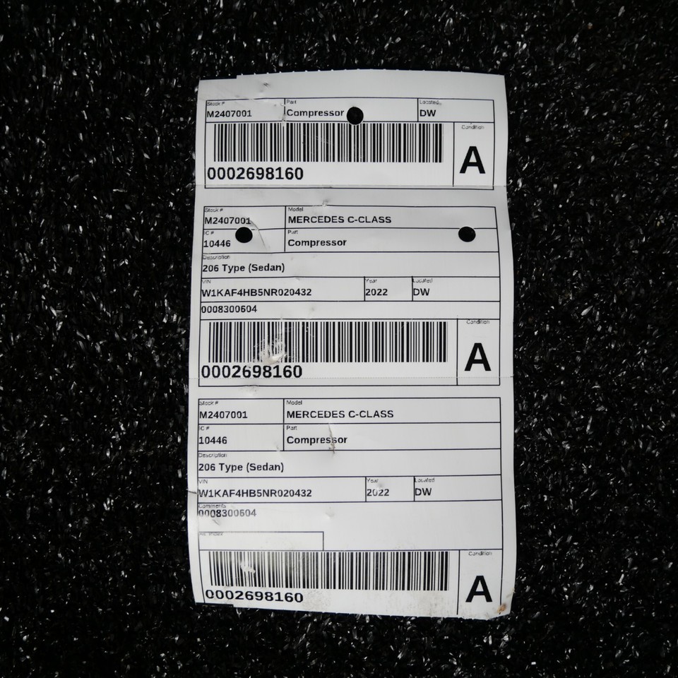 MERCEDES C E GLC AC Air Conditioning Compressor A0008300604 2022 2025 ...