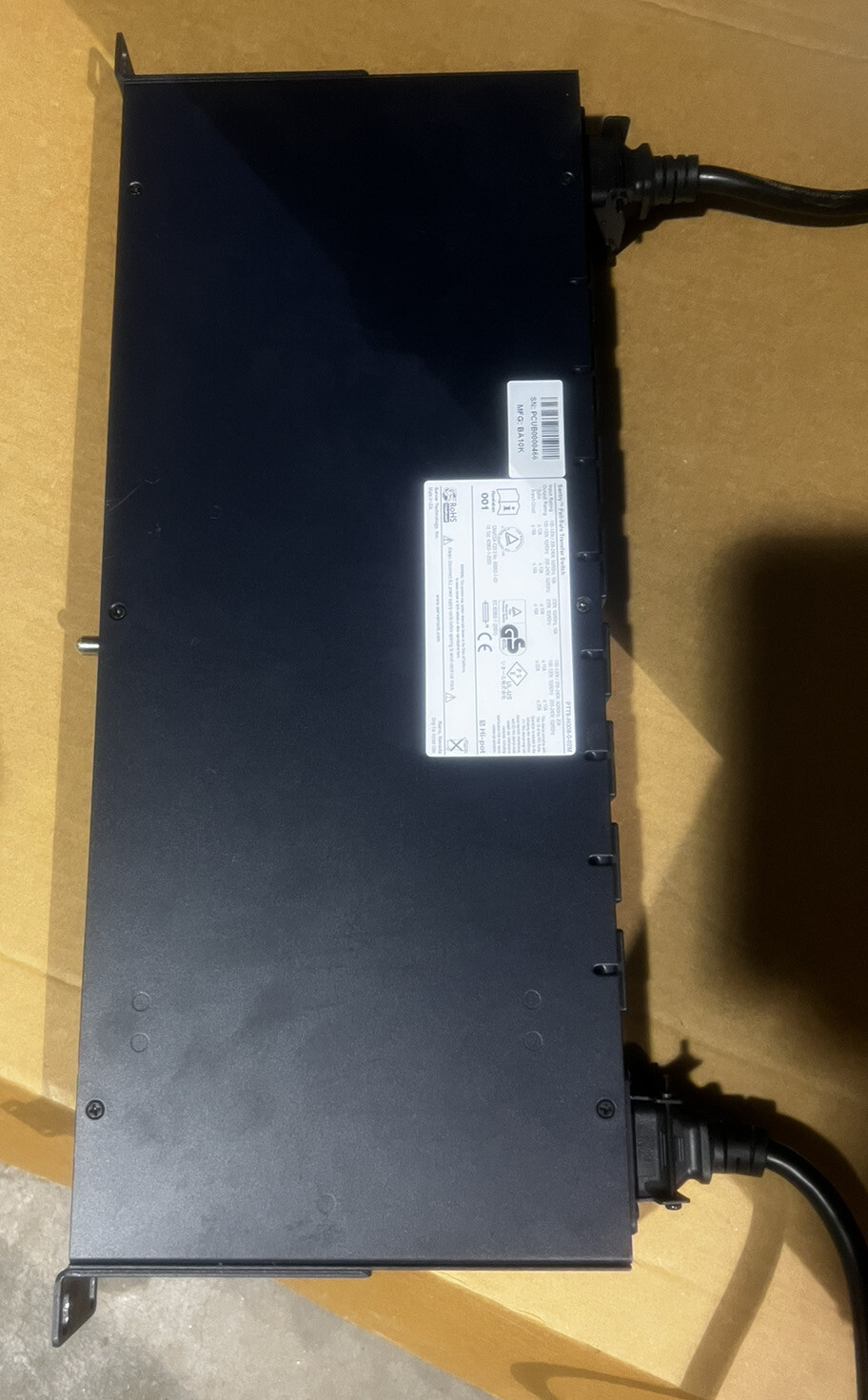 SENTRY Transfer Switch CDU-PPTS-H008-02, Basic, (8) C13 Outlets, 20A ...