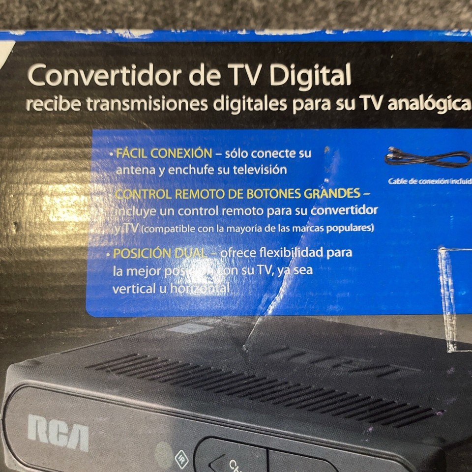 RCA Digital-to-Analog TV Converter Box DTV Tuner w/ Remote Cables ...