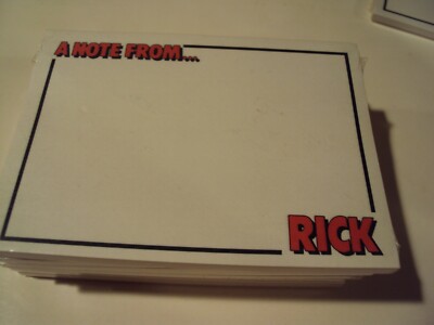 Vintage Post it notes Personalized 1989 Made in USA "Rick" Sealed NOS ...
