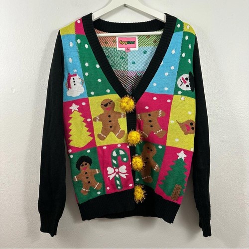 Tipsy Elves Women’s Gingerbread Ugly Holiday Cardigan Sweater Size M | eBay