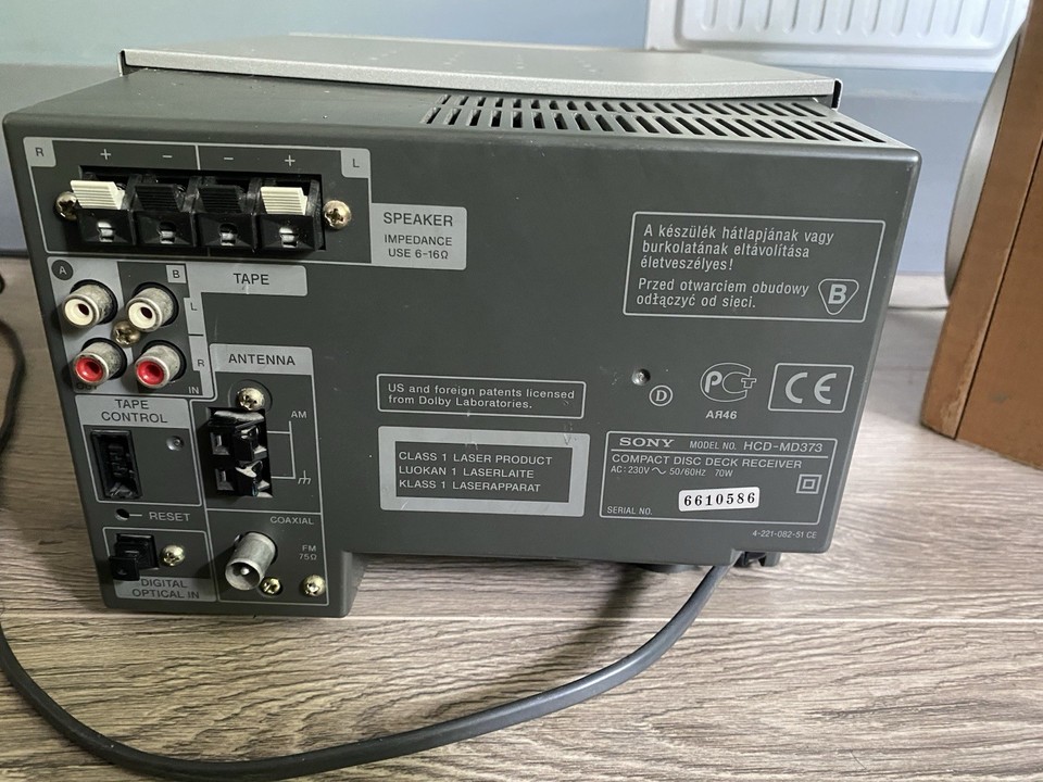 SONY DHC-MD373 Minidisc CD MD Stereo mini system | eBay