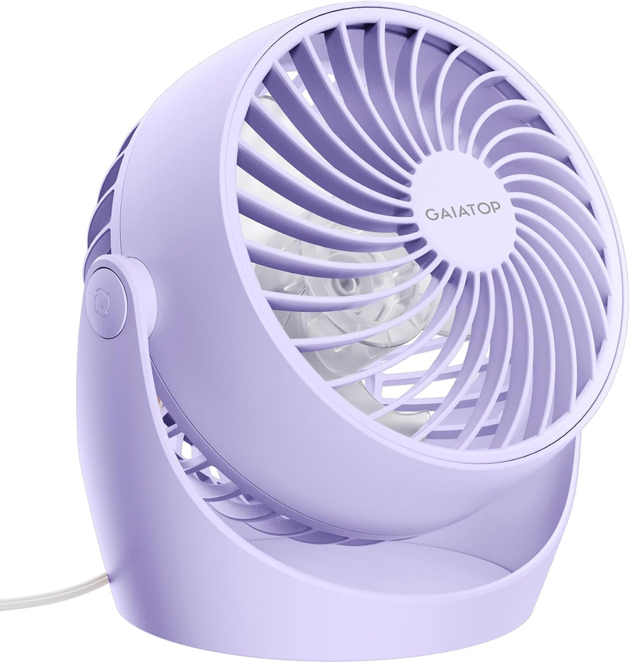 Gaiatop Desk Fan, 5-Inch Portable Electric Table Desktop Air Circulator ...