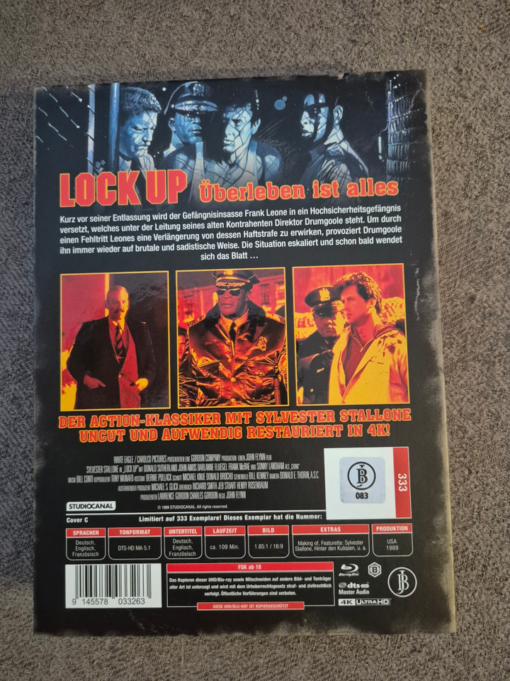 LOCK UP - 4K ULTRA HD + Blu-ray Mediabook - COVER C + Daylight ...