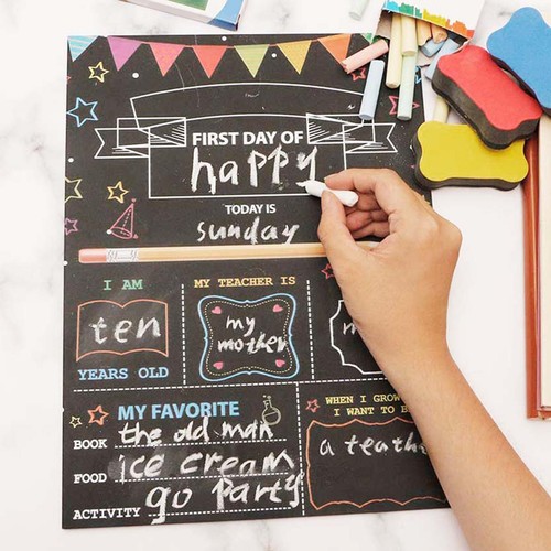 First Day Last Day of School Chalkboard Double Sided Kindergarten Photo ...