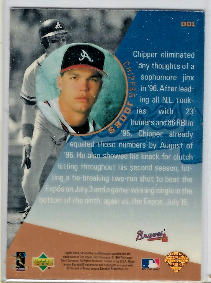 Chipper Jones - 1996 Upper Deck Diamond Destiny Card DD1 | eBay