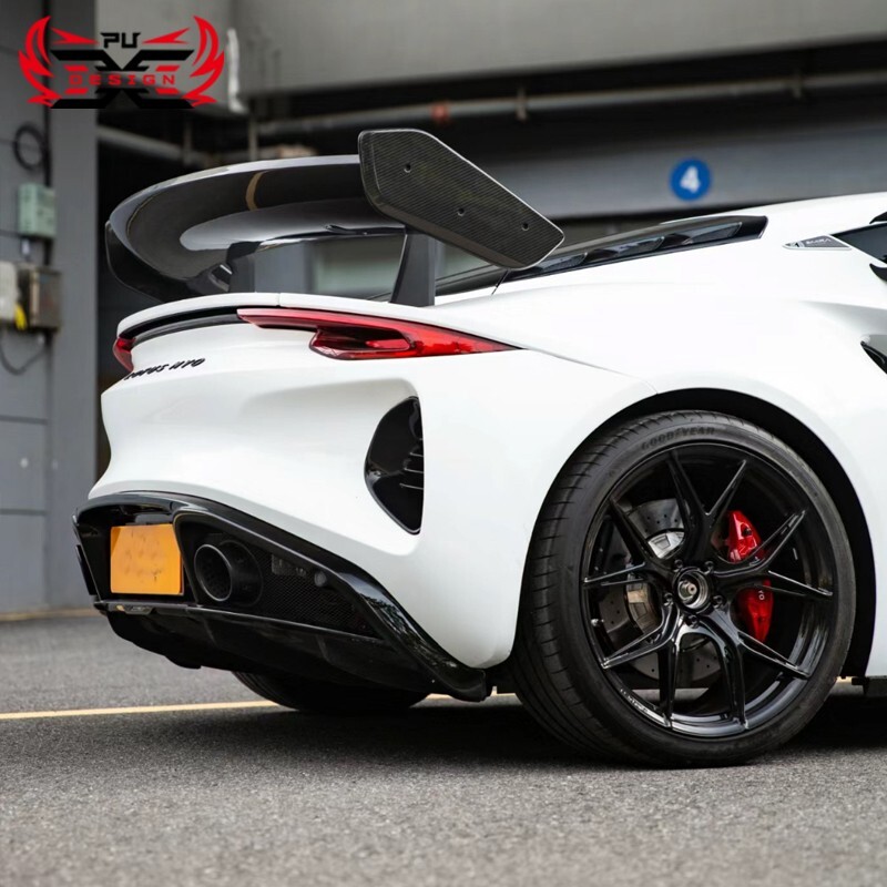 For Lotus Emira 2022-2024 Dry Carbon Fiber Rear Trunk Spoiler GT4 Style ...