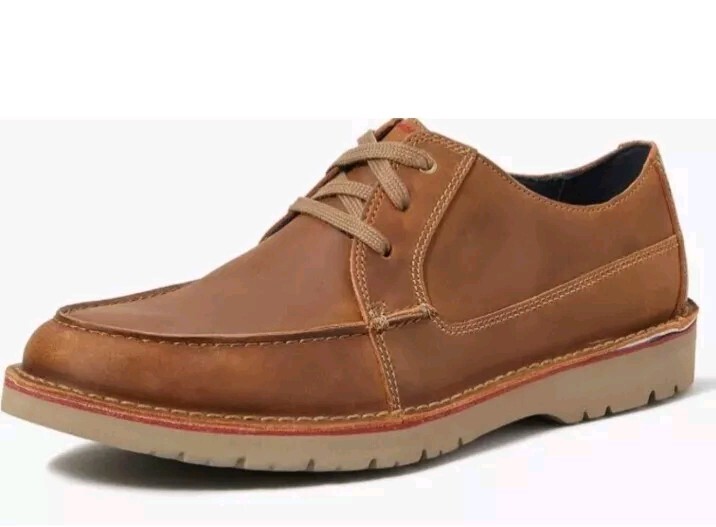 Clarks Vargo Vibe Mens Lace-up Leather Shoes Dark Tan uk 7.5 eu 41.5 ...
