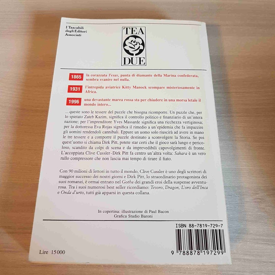 Sahara - Clive Cussler - Tea Due - 1999 | eBay