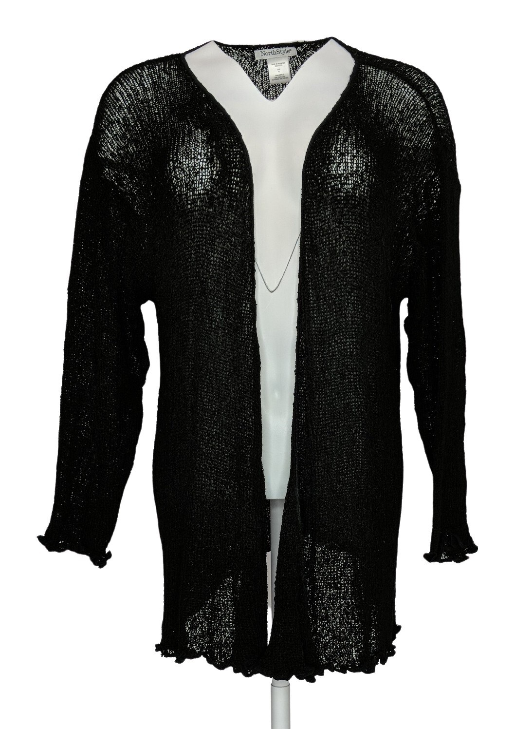 Northstyle Womens XL Black Boucle Light Hi-Lo Cardigan New | eBay