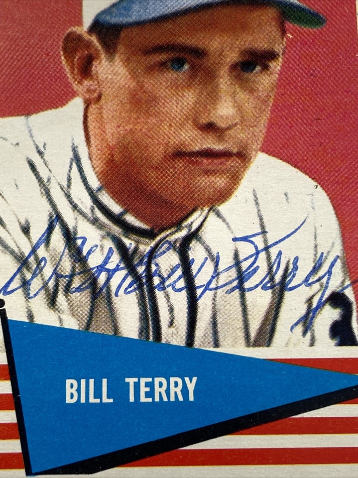 Bill Terry 1961 Fleer #142 Autographed SIGNED Card New York Giants HOF ...