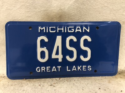 1990 Michigan Vanity License Plate “64SS” | eBay