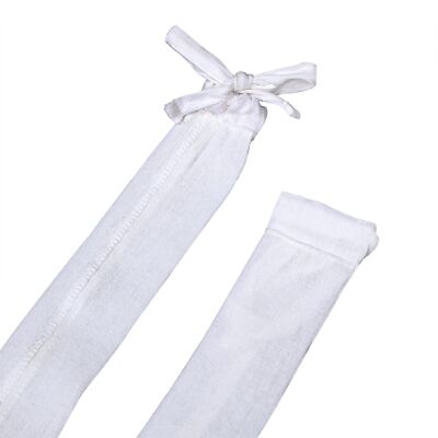 15001-12 4' White Burlap Texture Fabric Cord & Chain Cover Easy to ...