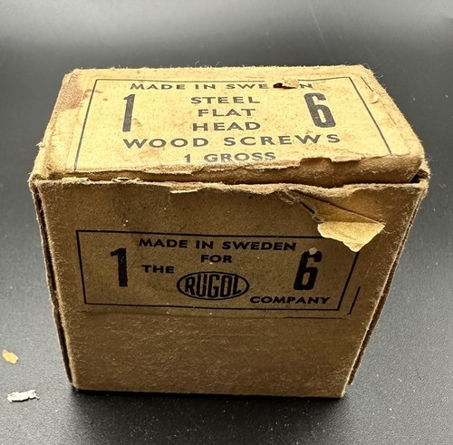 Vintage #6 Gauge x 1” Length * Slotted Flat-Head Steel Wood Screws ...