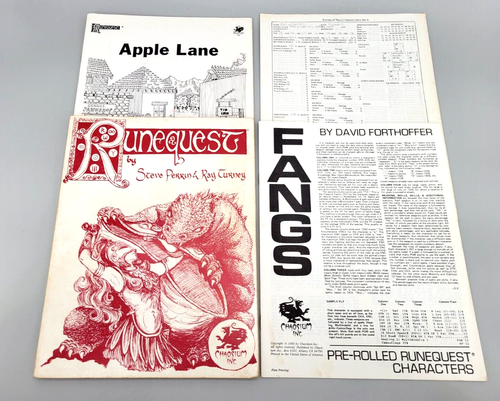 RUNEQUEST RPG Set Books (2nd Edition) Steve Perrin Ray Turney Greg ...