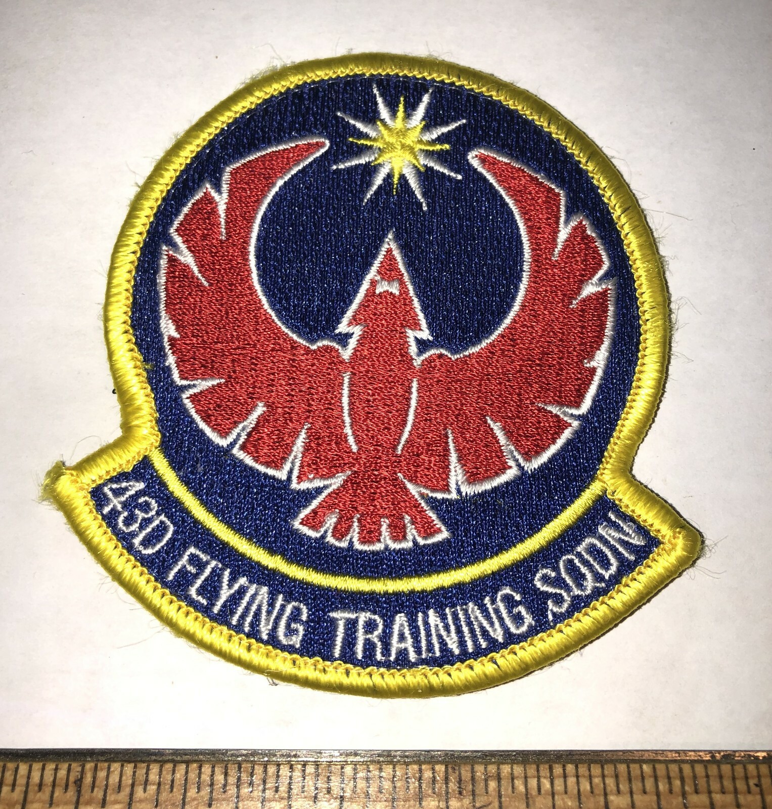43rd FTS Flying Training Sq USAF Patch Hook and loop Back 3.5 in tall ...