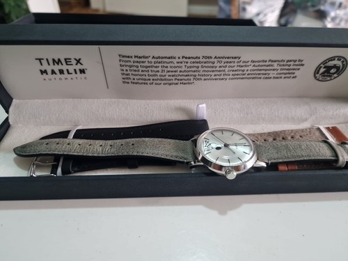 TIMEX Marlin '70 YEARS PAPER TO PLATINUM' SNOOPY WRISTWATCH | eBay