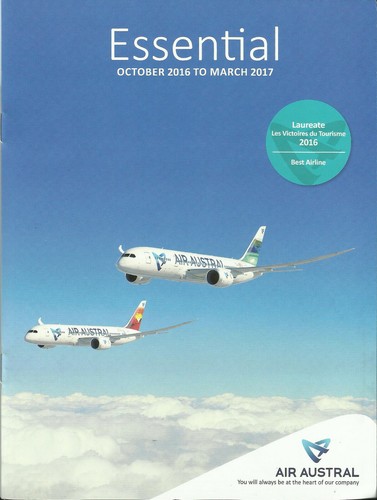 AIR AUSTRAL REUNION PROFILE BROCHURE B787 B777 B737 ATR72 ROUTE MAP ...