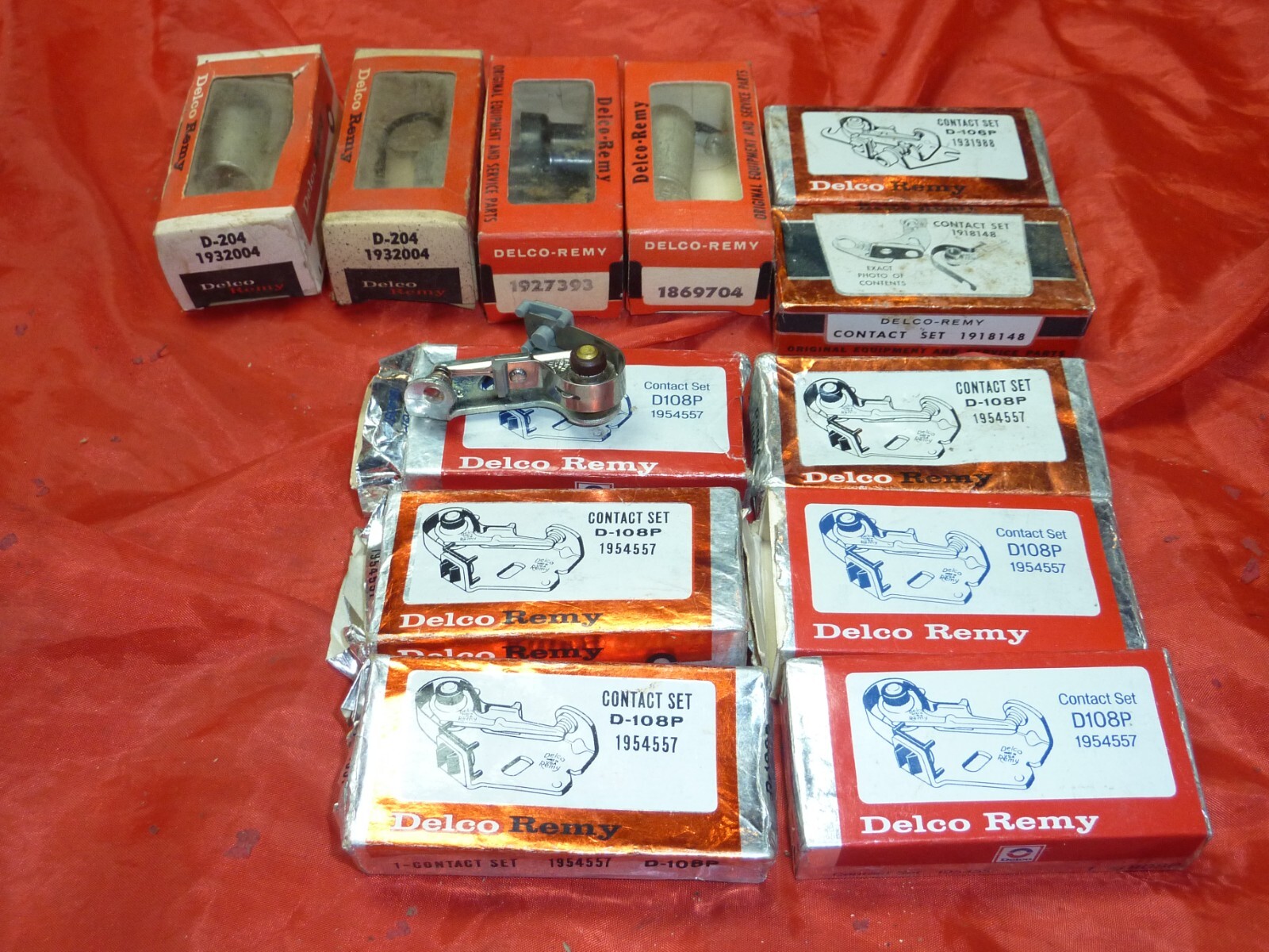 NOS AC Delco Remy Distributor Points Rotor Condenser Contact Sets Lot ...