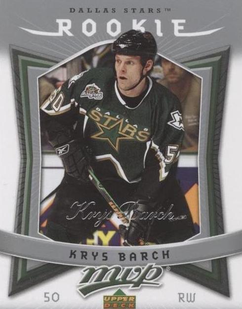 2007-08 Upper Deck MVP - Rookie Krys Barch #350 (RC) for sale online | eBay