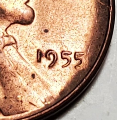 1955 P LINCOLN WHEAT PENNY POOR MAN'S DOUBLE DIE LAST 5 DOUBLED PMDD # ...