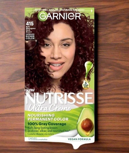Garnier Nutrisse Hair Color 415 Soft Mahogany Dark Brown Dye 1 Kit NEW ...