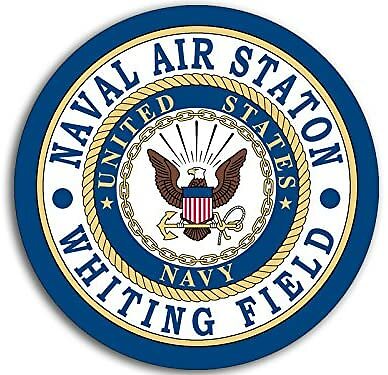 3 inch Round Naval Air Station Whiting Field Seal Sticker (Logo fl usn ...