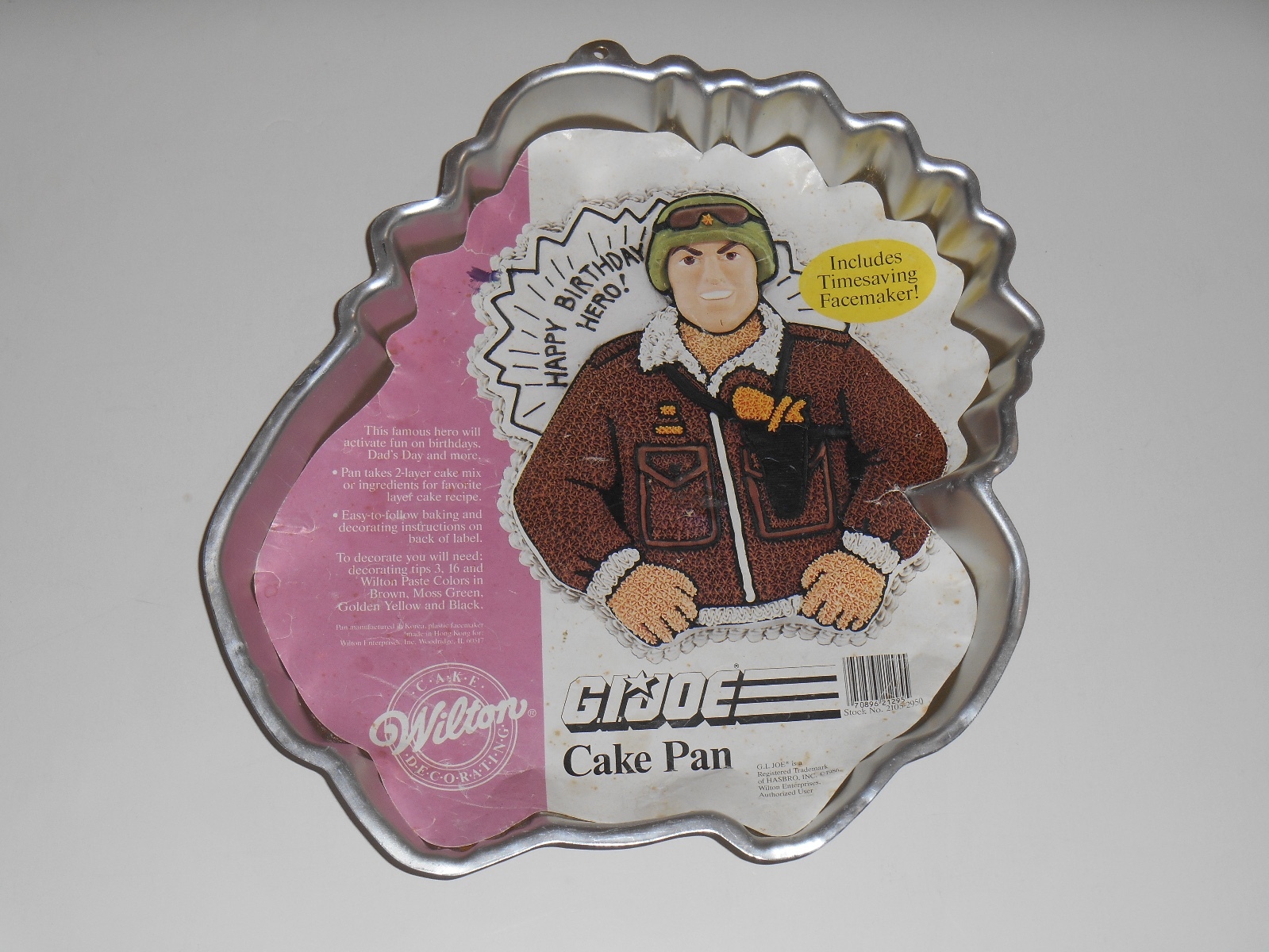 1986 Wilton GI JOE HAWK Army Military Party Character CAKE PAN Mold ...