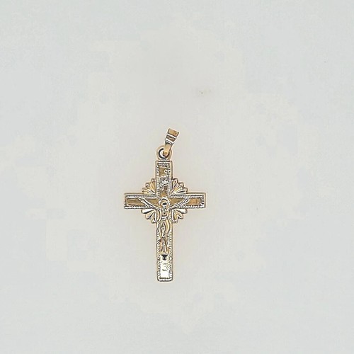 14k Yellow Gold Crucifc Cross INR Pendant | eBay