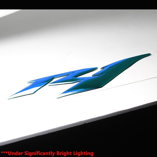 Chromed Blue Tribal Fire Tank Pad+YZF-R1 Emblem Sticker+6"Silver Logo ...