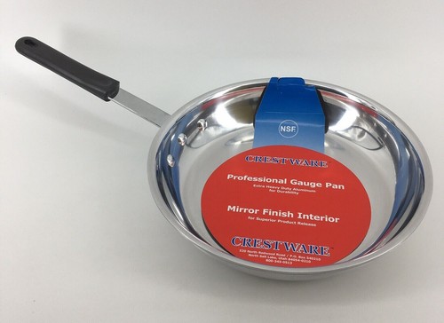 Crestware Polished Aluminum Riveted Handle Frying Pan Stay Cool Handle ...