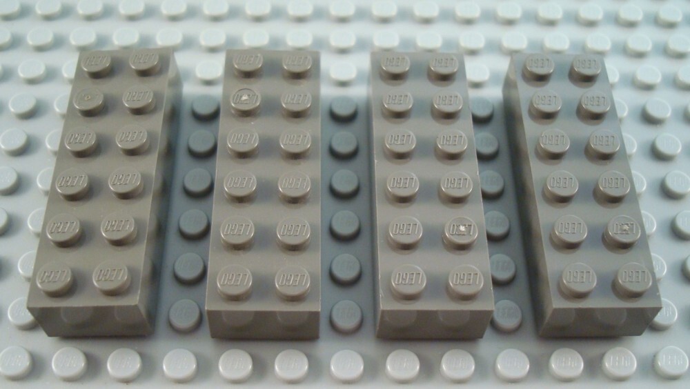 LEGO Lot of 4 Dark Gray 2x6 Basic Building Brick Pieces Bricks | eBay