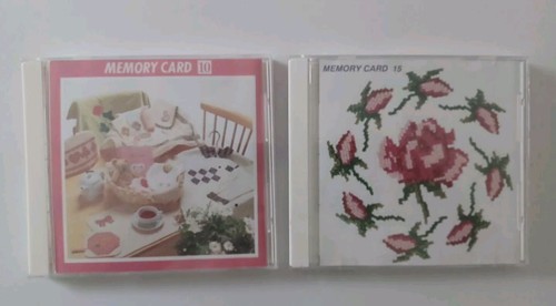 Janome Memory Embroidery Cards - Lot of 2 (#10, 15) Complete W/ All ...