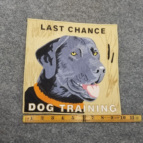 Last Chance Dog Training Patch Labrador Retriever Large Jacket Back ...