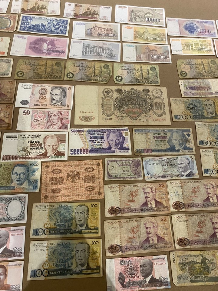 Collection Old Foreign World Banknotes Job Lot Over 100 | eBay UK