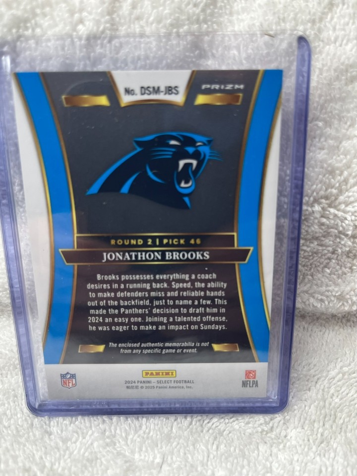 2024 Select Football Draft Selections Patch Jonathon Brooks #DSM-JBS ...