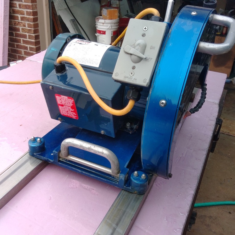 Blue Ripper Sr. 3HP Granite, Quartz, Marble, any stone Rail Saw Lincoln ...