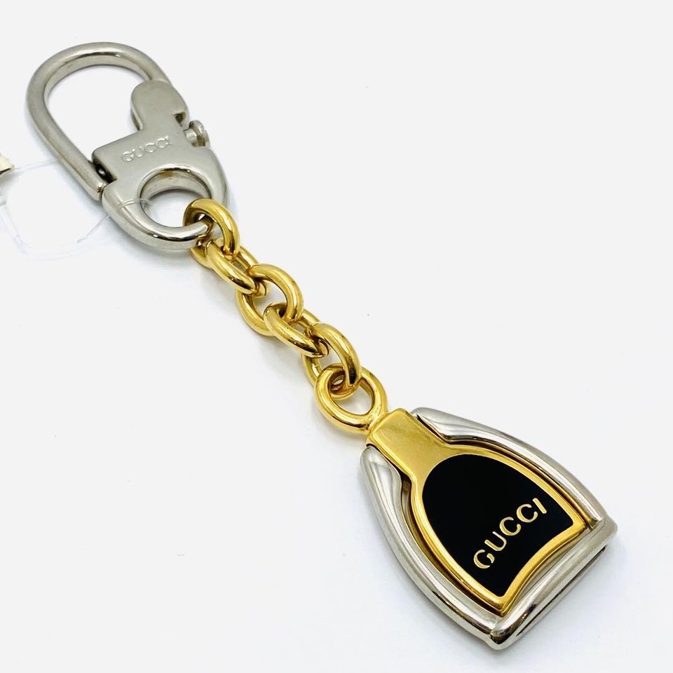 GUCCI Keychain Bag Charm Key Ring Gold X Silver x Black | eBay UK