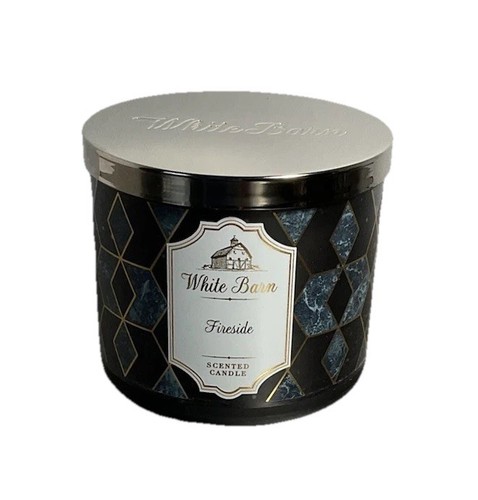 NEW Bath & Body Works Fireside 3-Wick Candle White Barn Cedar Warm ...