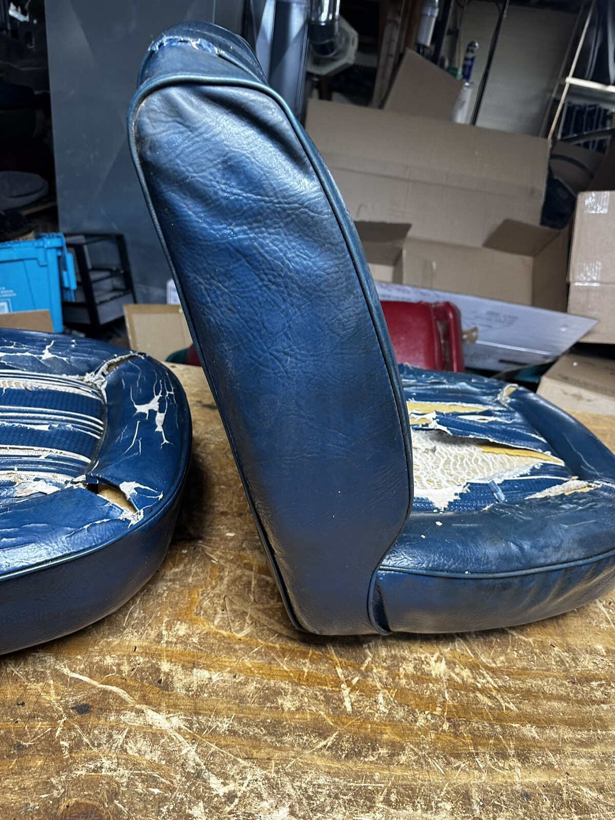 Vintage Ford Stationary Lowback Bucket Seat Cores W/Tracks | Blue ...
