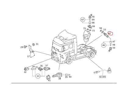 Original MERCEDES LKW Schalter Druckschalter Pressure switch Actros ...