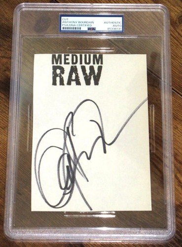 Anthony Bourdain- SIGNED Auto Medium Raw Celebrity Chef~ PSA/DNA Certified Slab | eBay