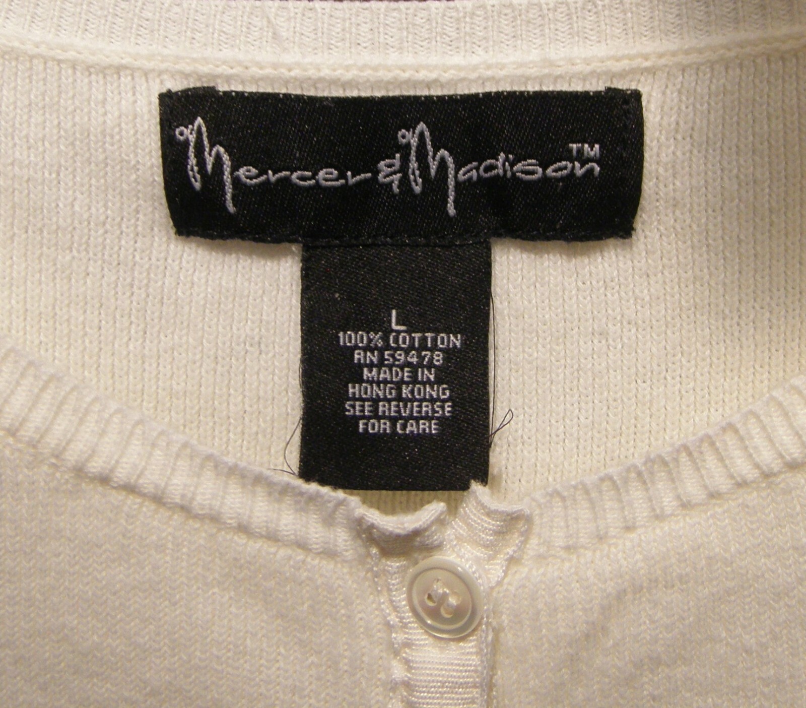 #7843 PRETTY! VINTAGE 'MERCER & MADISON' EMBROIDERED … - Gem