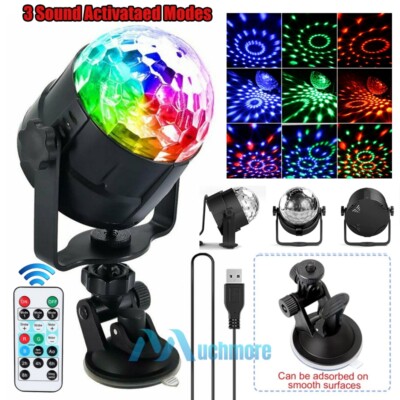 Party Magic Disco Ball Light LED RGB Rotating DJ Club Stage Strobe ...