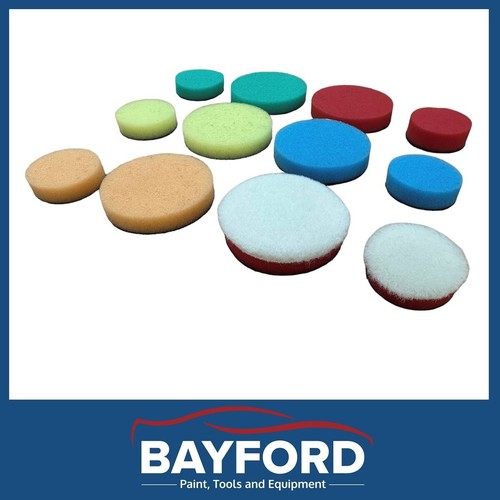 BUFF PAD KIT MICROFIBER AND FOAM INCLUDES 12 PIECES 32MM & 50MM PADS ...