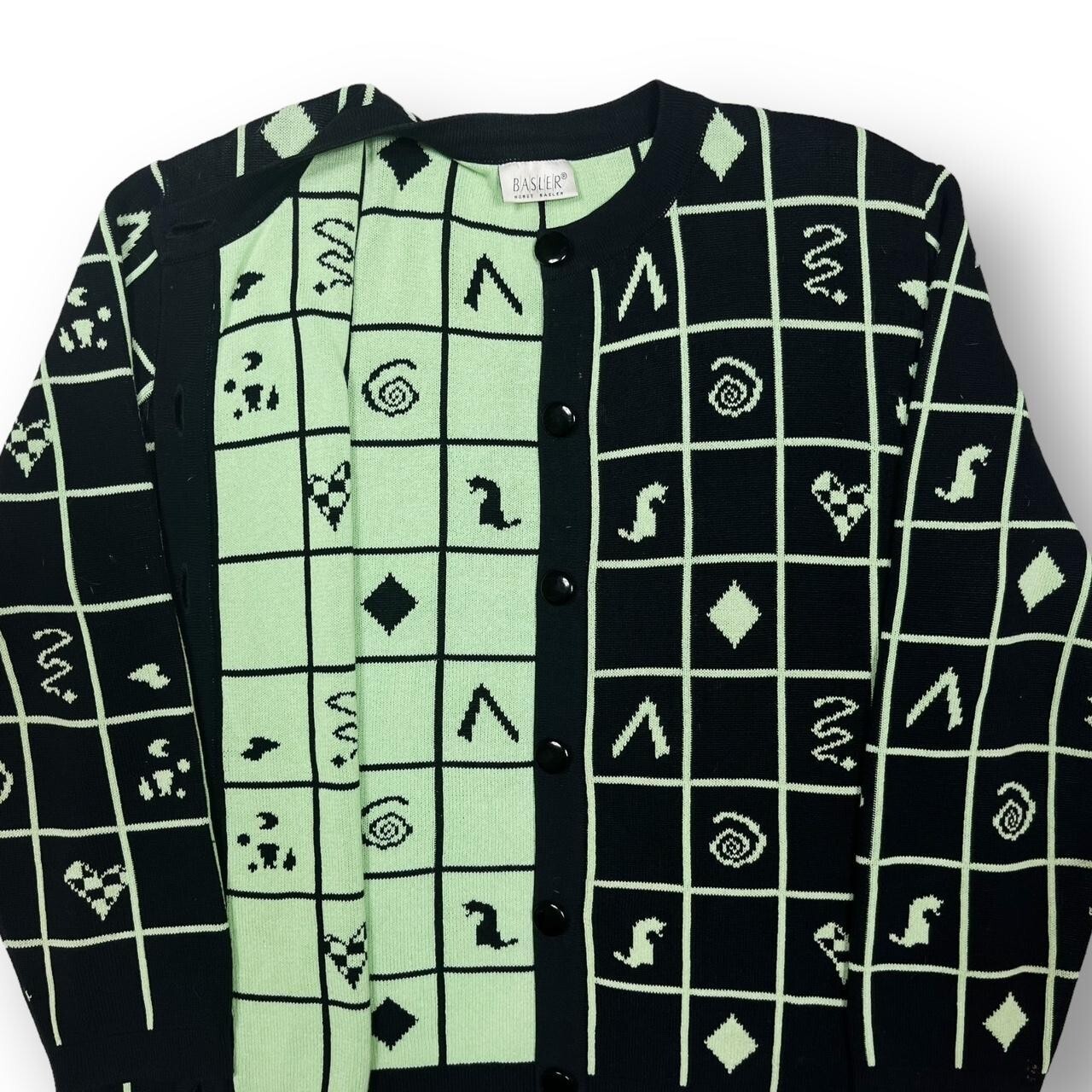 Women’s Horst Basler Black & Green Check Patterned Bu… - Gem