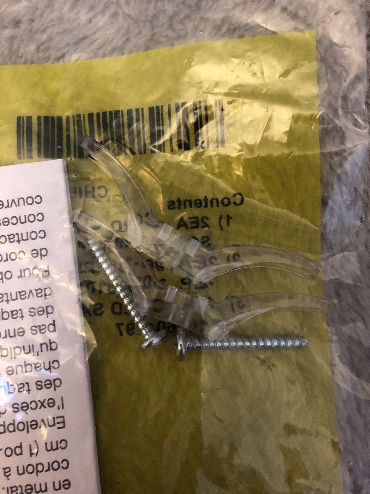 QTY 8 Window Blind Cord Cleats Clear with screws "Pet / Child Safety ...