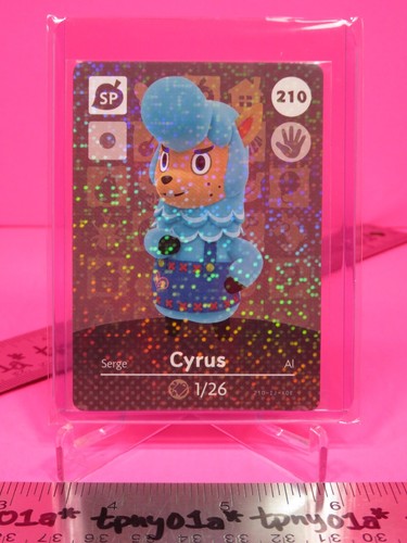 CYRUS #210 AUTHENTIC US PACK FRESH Animal Crossing Series 3 Amiibo Card ...