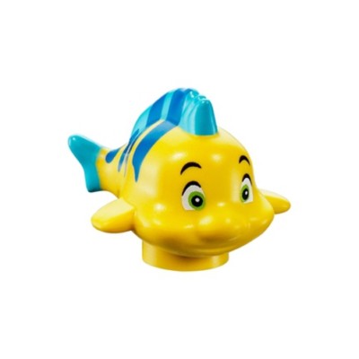 LEGO - Minifig, Fish - Large Eyes, Blue Dorsal & Tail Fin (Flounder ...